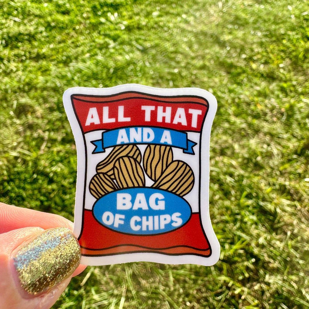 All That and a Bag of Chips 90s Saying Vinyl Sticker - Etsy