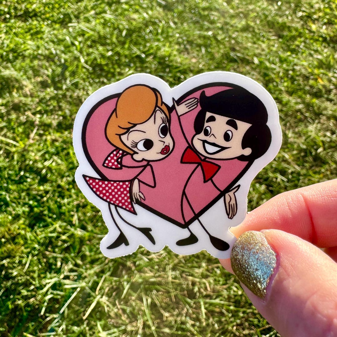Lucy Ricky Stick Figure Heart I Love Lucy Vinyl Sticker - Etsy