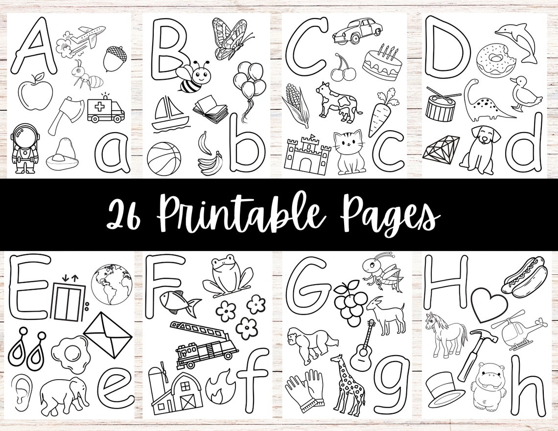 Alphabet Coloring Pages for Kids | 26 Coloring Sheets for Kids ...