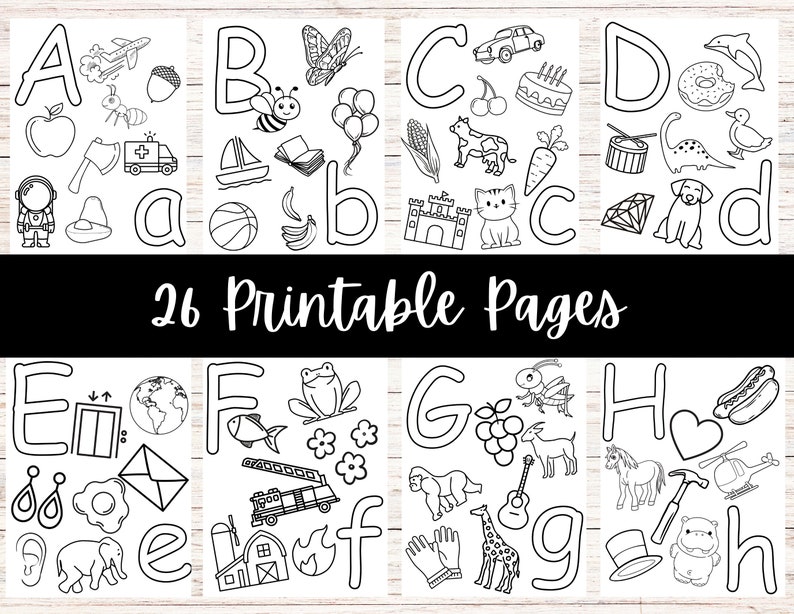 Alphabet Coloring Pages for Kids | 26 Coloring Sheets for Kids ...