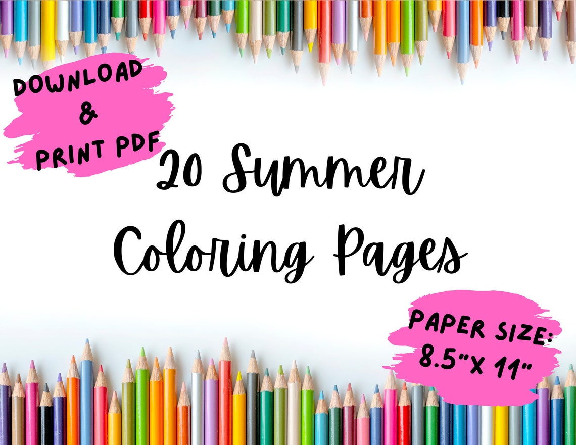 Summer Coloring Pages for Kids | 20 Coloring Sheets for Kids | Download ...