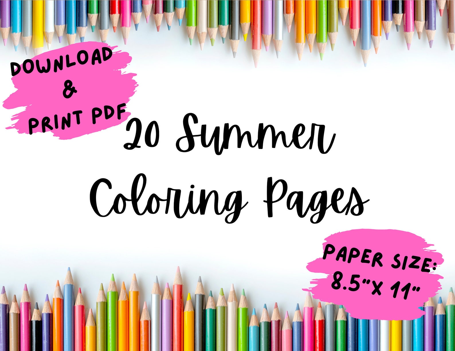 Summer Coloring Pages for Kids | 20 Coloring Sheets for Kids | Download ...