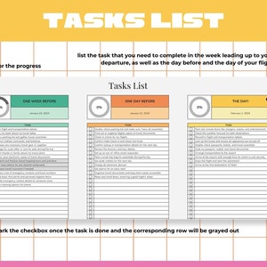 Travel Packing List for Google Sheets, To-do Checklist, Tasks List ...