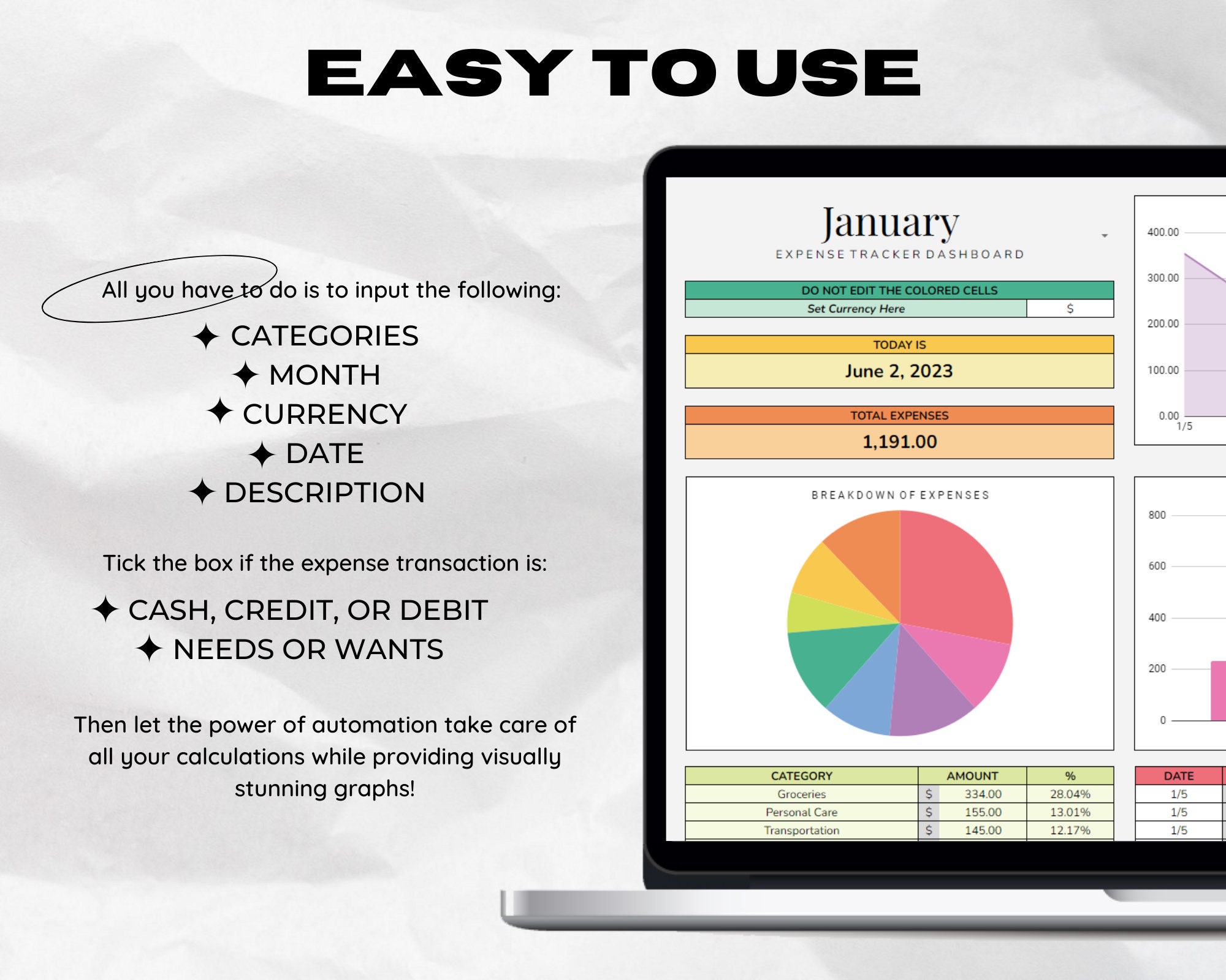 Google Sheets Expense Tracker Spreadsheet, Template for Digital Expense ...
