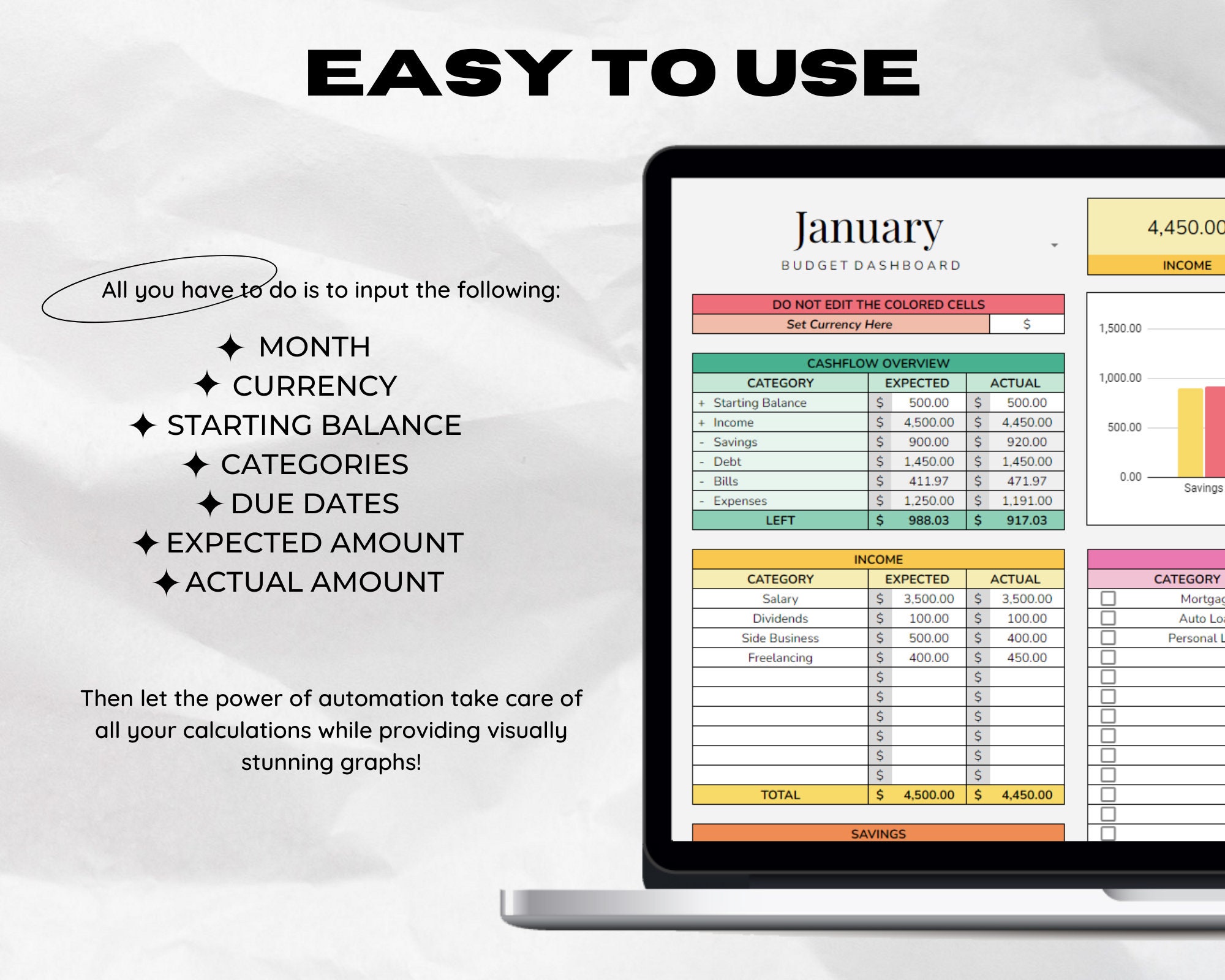 Google Sheets Ultimate Budget Spreadsheet Template Digital Finance ...
