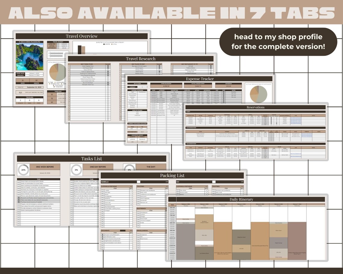 Packing List Spreadsheet for Google Sheets, To-do Checklist, Tasks List ...