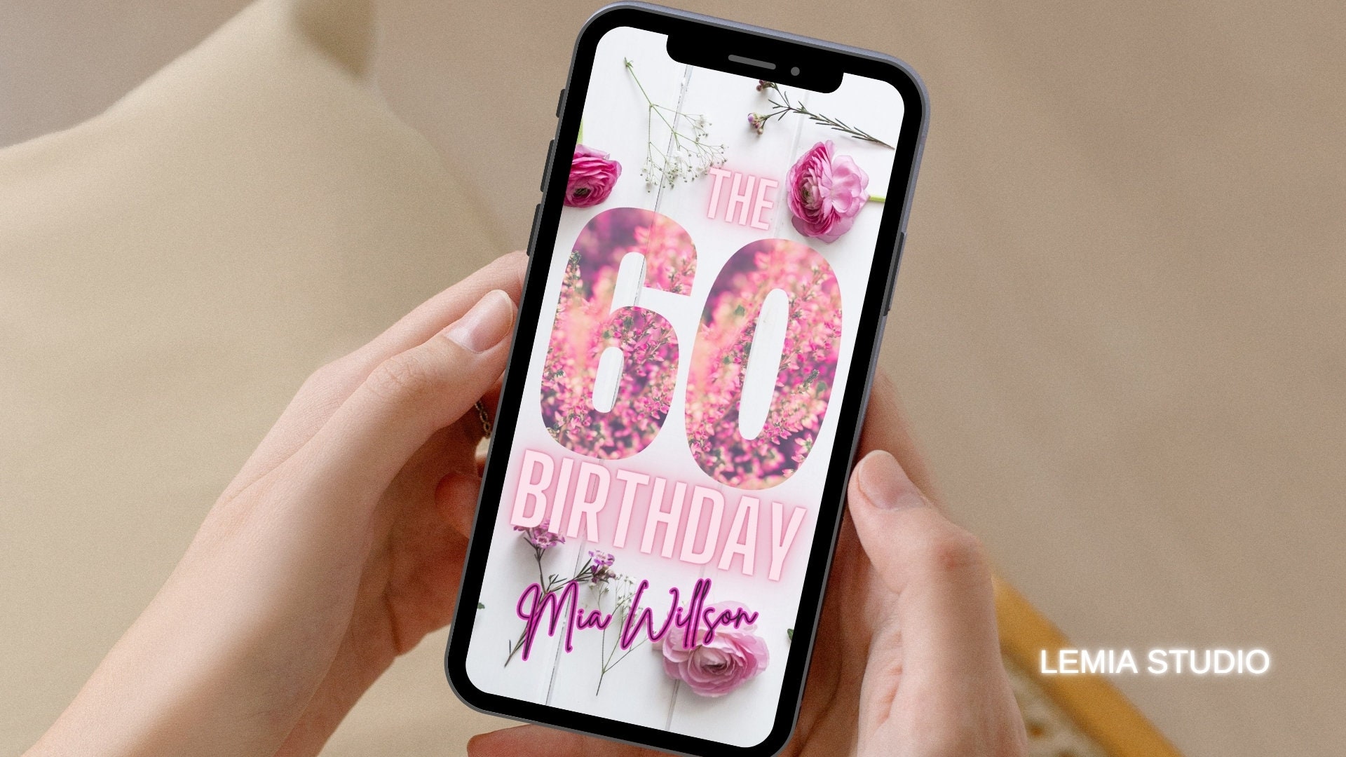 Animated 60th Birthday Video Invitation, Digitally 60th Birthday Party ...