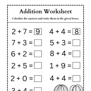 Preschool Activity Sheets | 90+ Addition Worksheets | Learning to Count ...