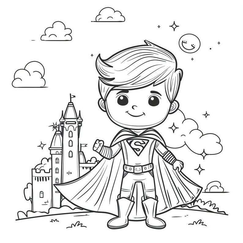 Printable Superhero Coloring Book for Kids - Fun and Creative Activity ...