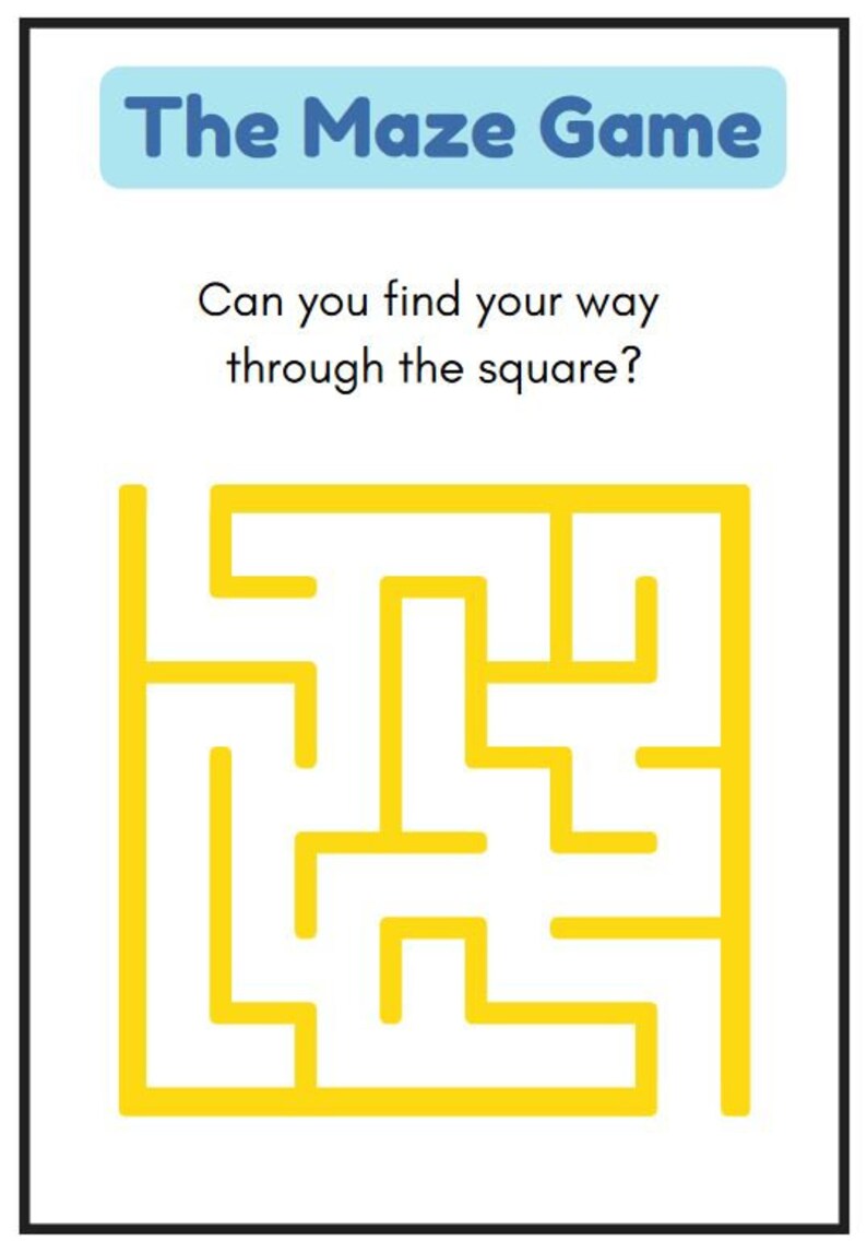 The Maze Game Worksheets for Kids – Fun and Learning Combined! - Etsy