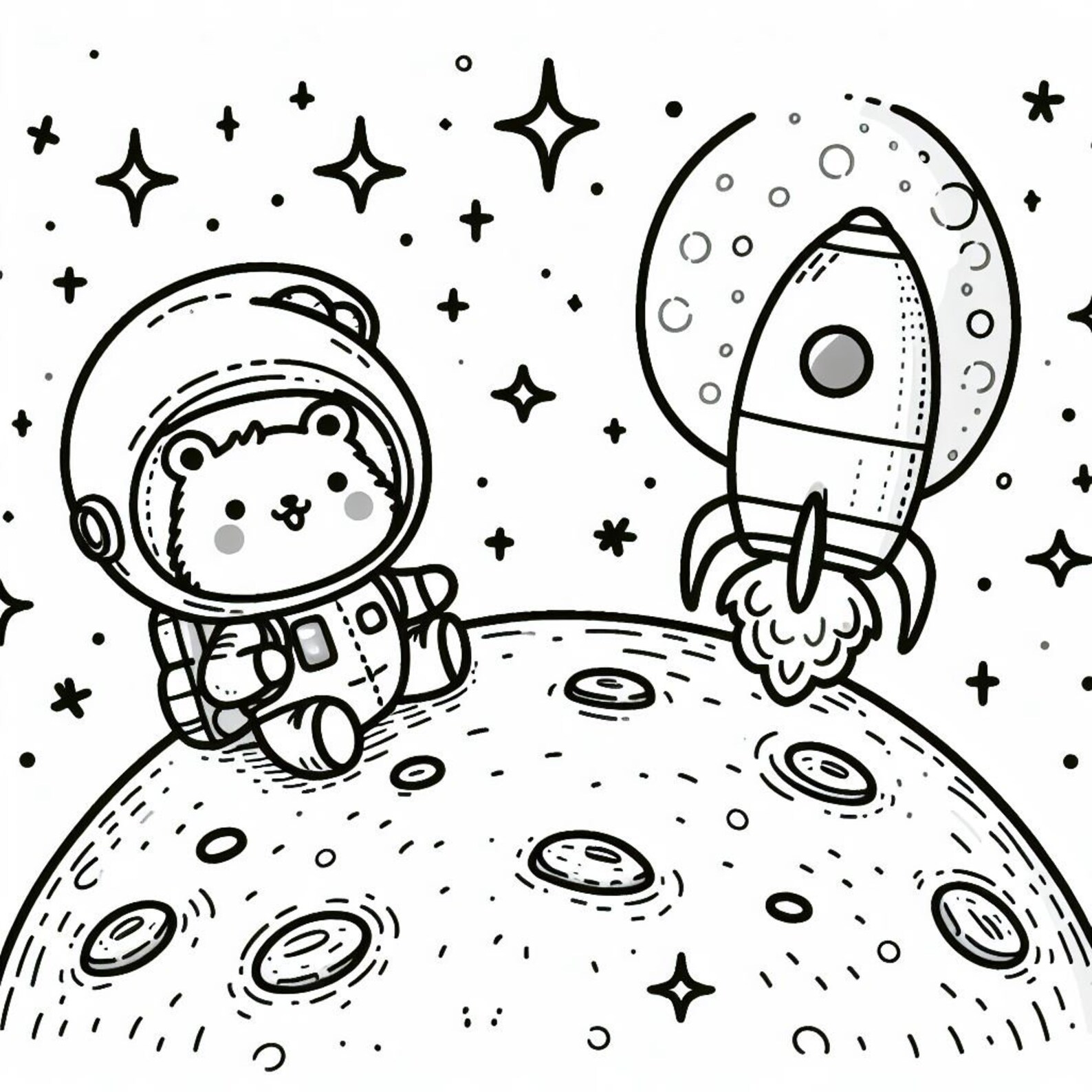 Astro Adventure: an Out-of-this-world Coloring Book for Kids! - Etsy