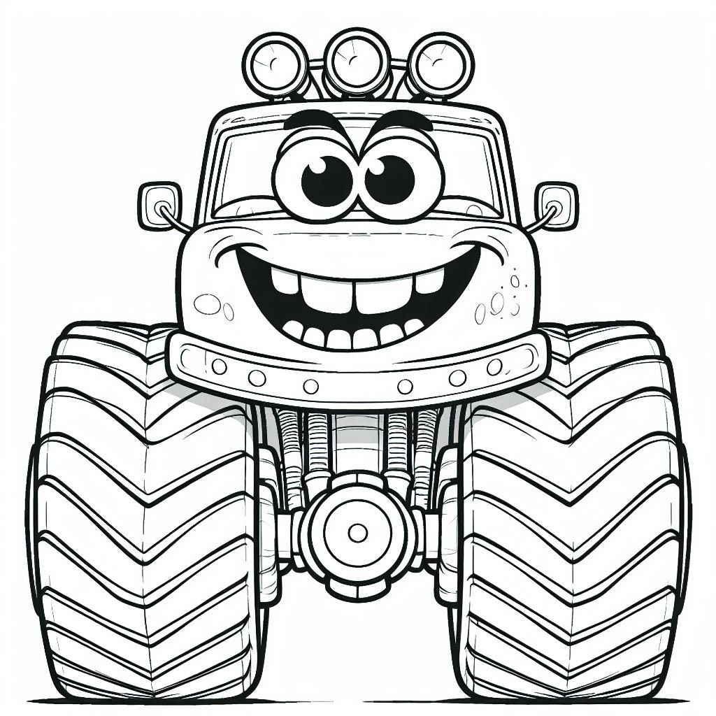 Monster Truck Coloring Book for Kids: Unique Gift for Boys & Girls ...