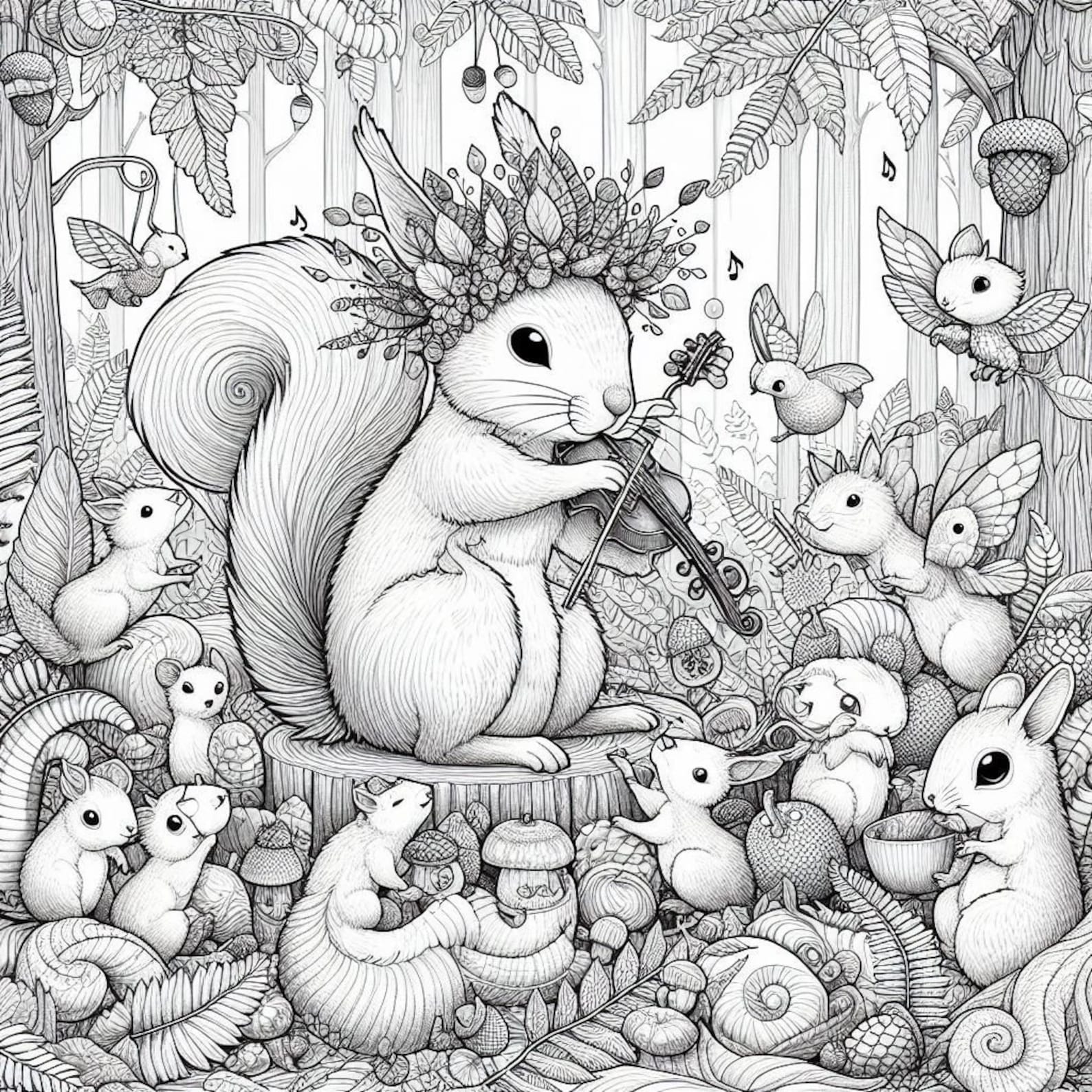 Whispering Woods Coloring Book | Printable Activity Sheets | Nature ...