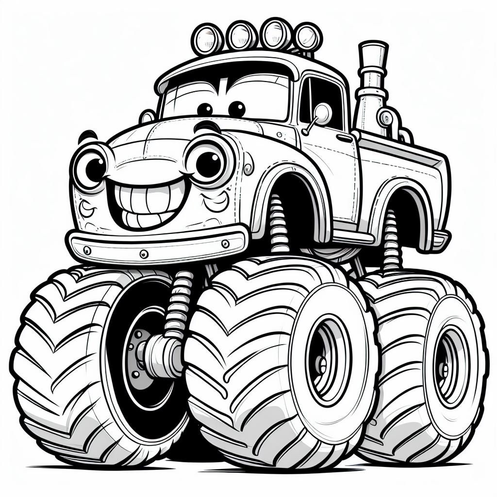 Monster Truck Coloring Book for Kids: Unique Gift for Boys & Girls ...