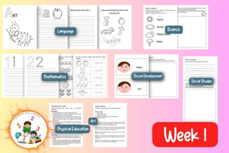 Kindergarten Preschool Learning Bundle | 1200+ Pages | Activity ...