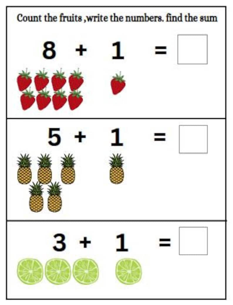 Preschool Activity Sheets | 90+ Addition Worksheets | Learning to Count ...