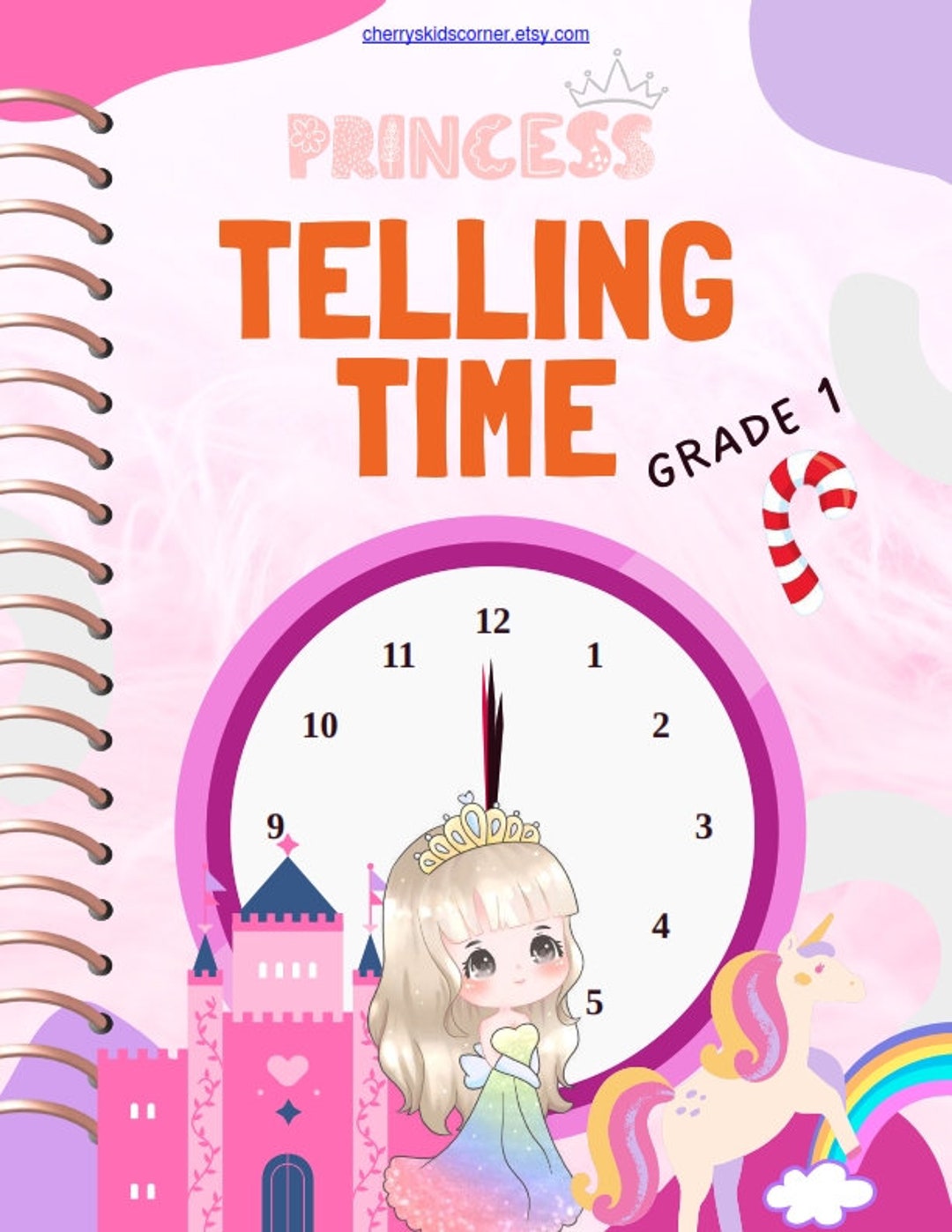 Princess Telling Time Workbook for Kids | Learn to Tell Time With Fun ...