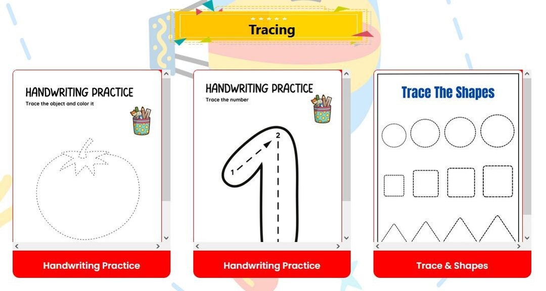 Handwriting Practice Worksheets for Preschool and Kindergarten - Etsy