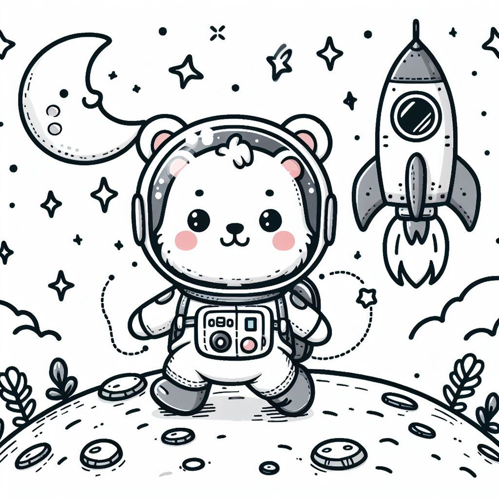 Astro Adventure: an Out-of-this-world Coloring Book for Kids! - Etsy