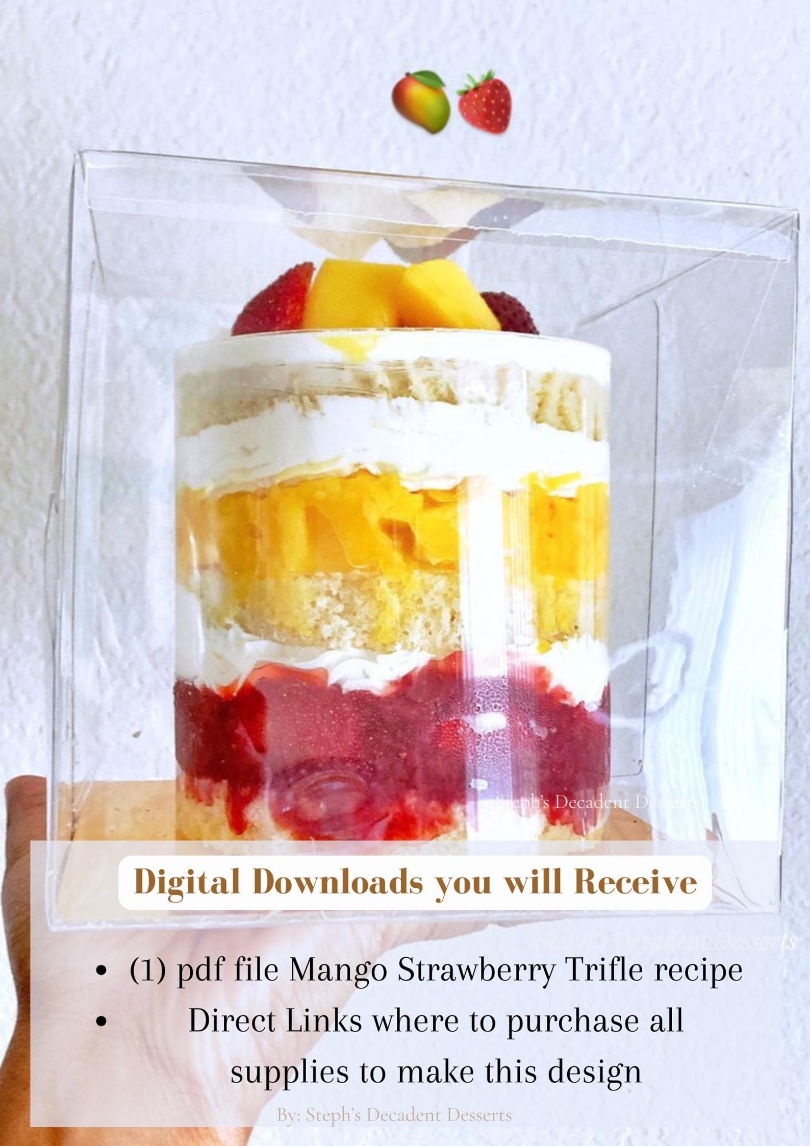 Mini Mango Strawberry Trifle Cake Digital Recipe- Printable PDF - Etsy