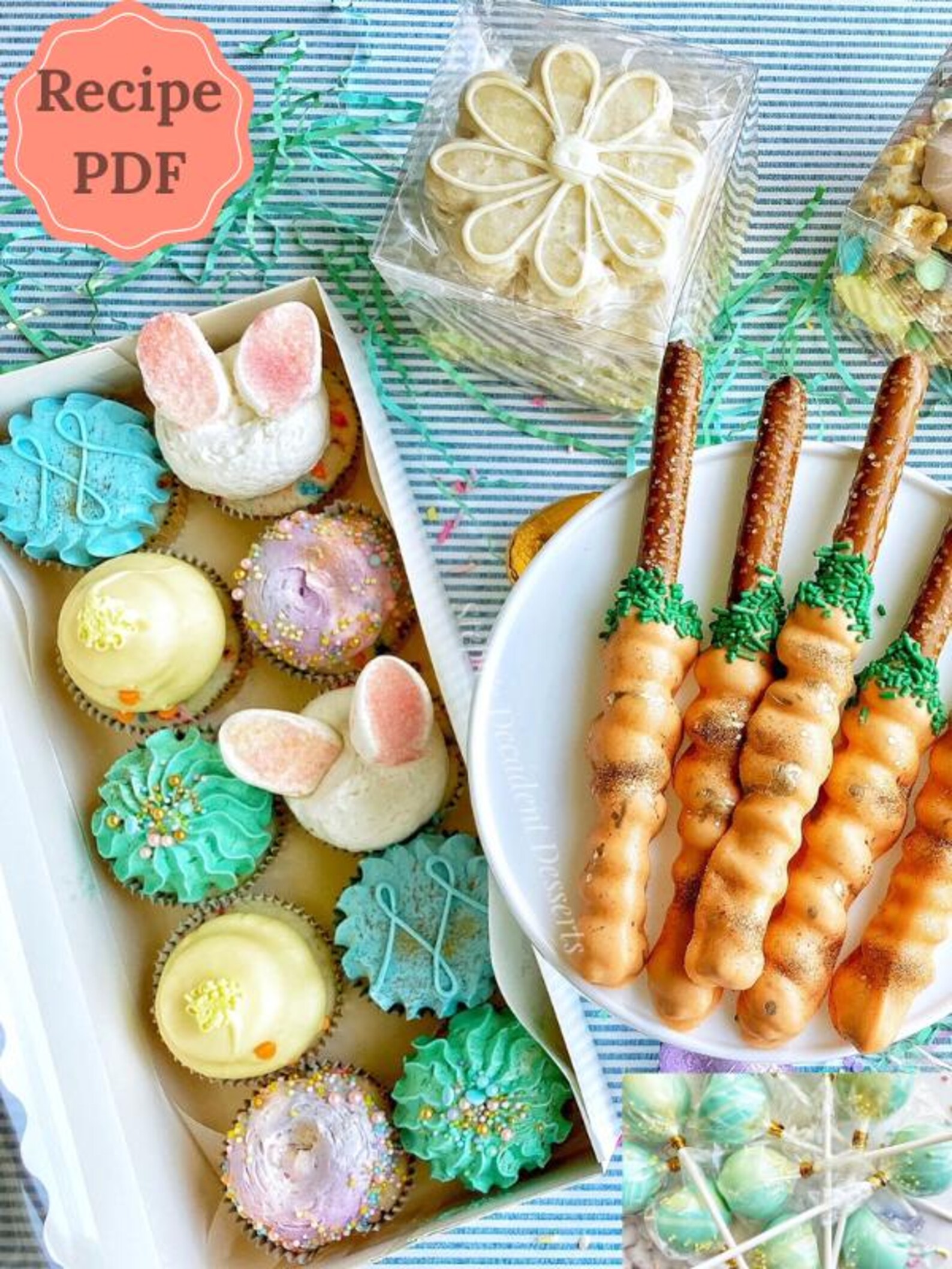 Spring Desserts Collection Digital Recipes, Printable PDF Cupcake, Cake ...