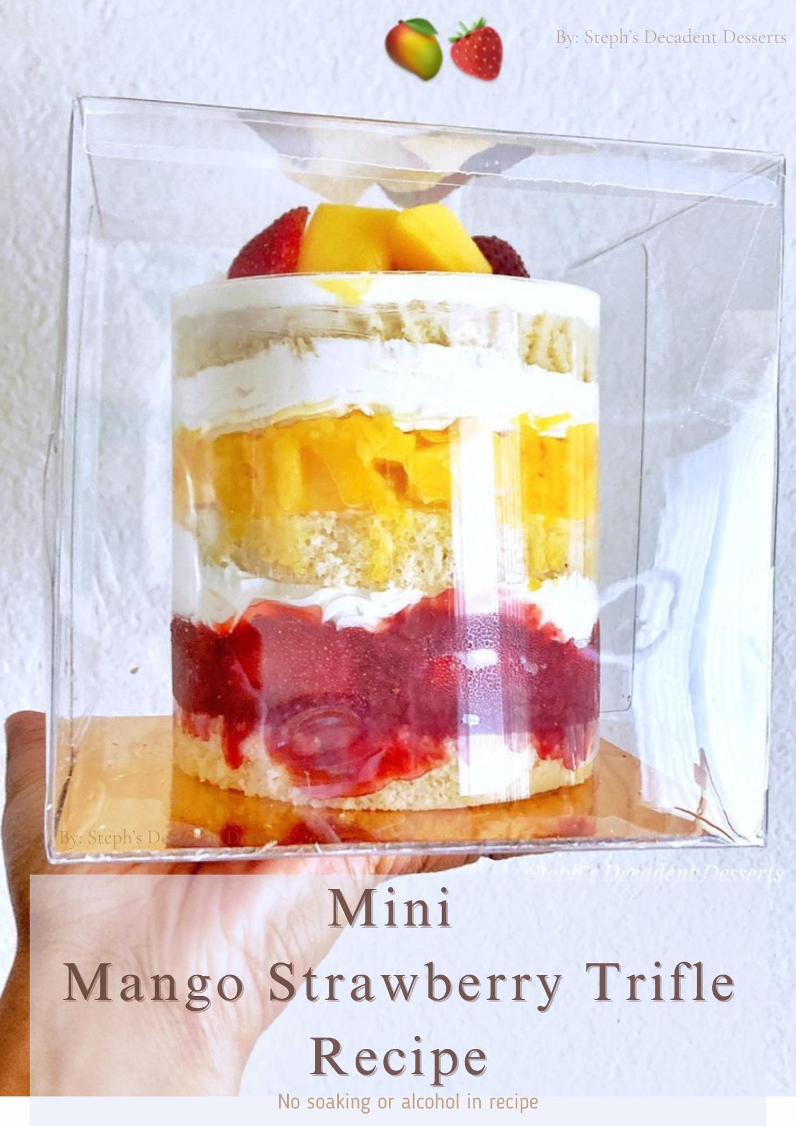 Mini Mango Strawberry Trifle Cake Digital Recipe- Printable PDF - Etsy