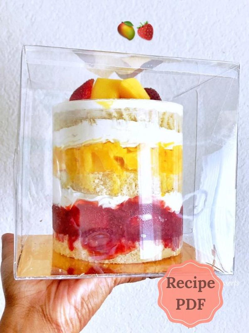 Mini Mango Strawberry Trifle Cake Digital Recipe- Printable PDF - Etsy