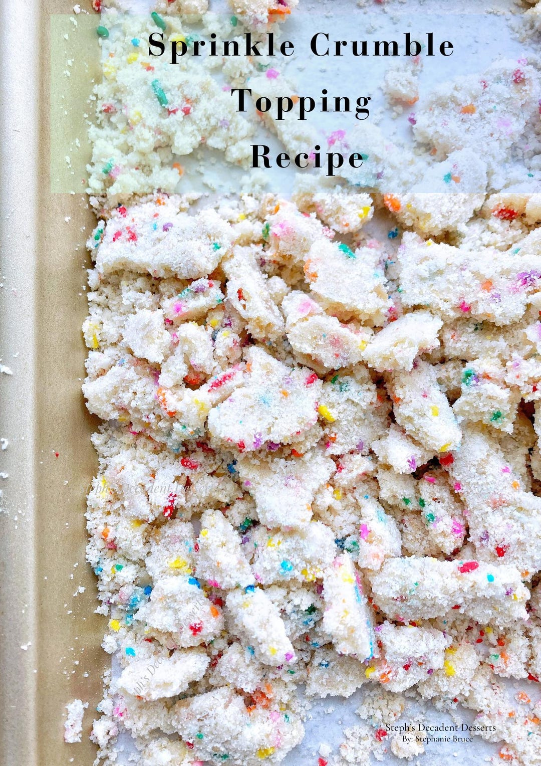 Sprinkle Dessert Crumble Toppings Digital Recipe, Printable PDF Cookie ...