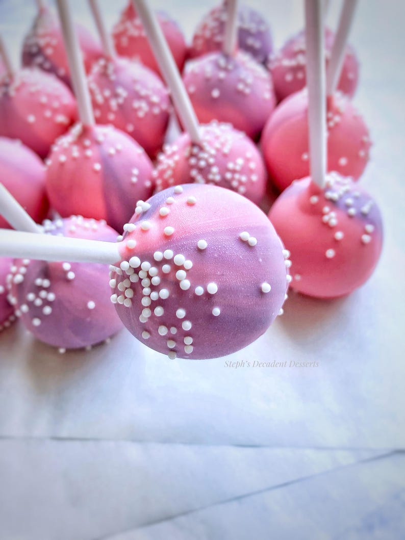 Cotton Candy Cake Pop Digital Recipe, Printable Cake Pop Dessert Recipe ...