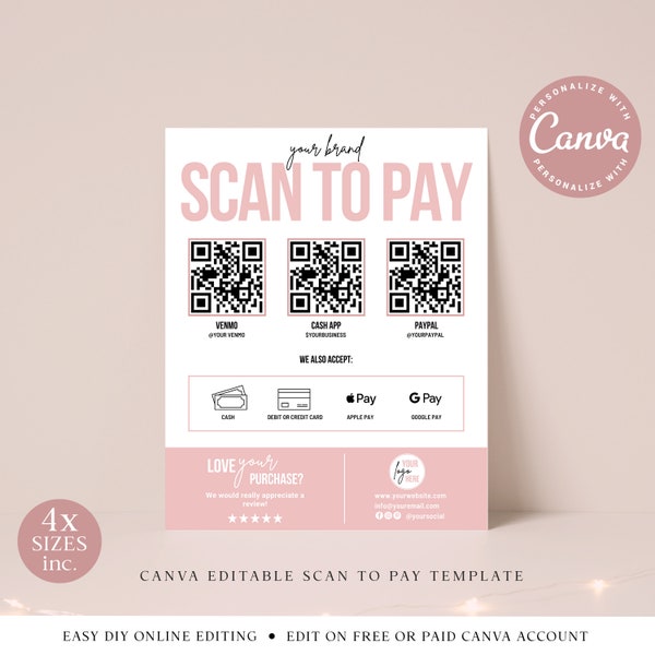 We Accept Payment Sign Printable - Etsy