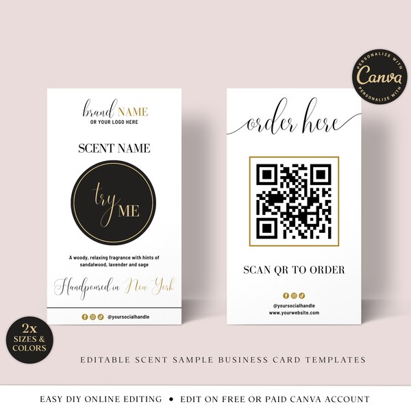 Scent Sample Card - Etsy