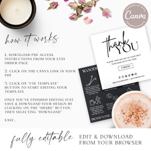 Wooden Wick Candle Care Guide CANVA Editable Template Bundle, Printable ...