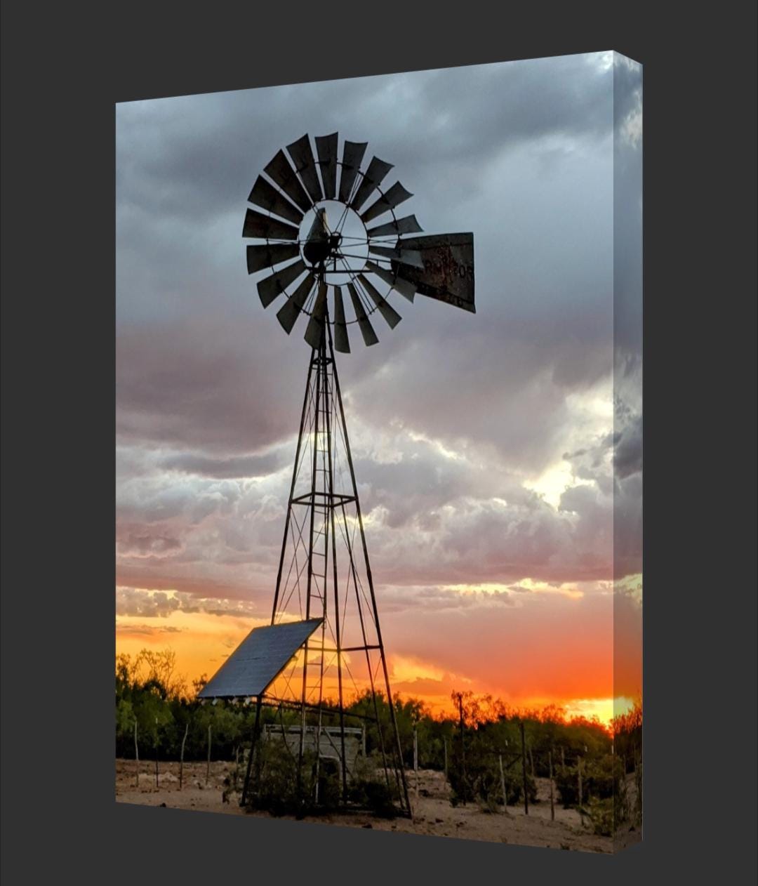 Red Sunset Windmill Digital Download – Ranch Photography – Western ...