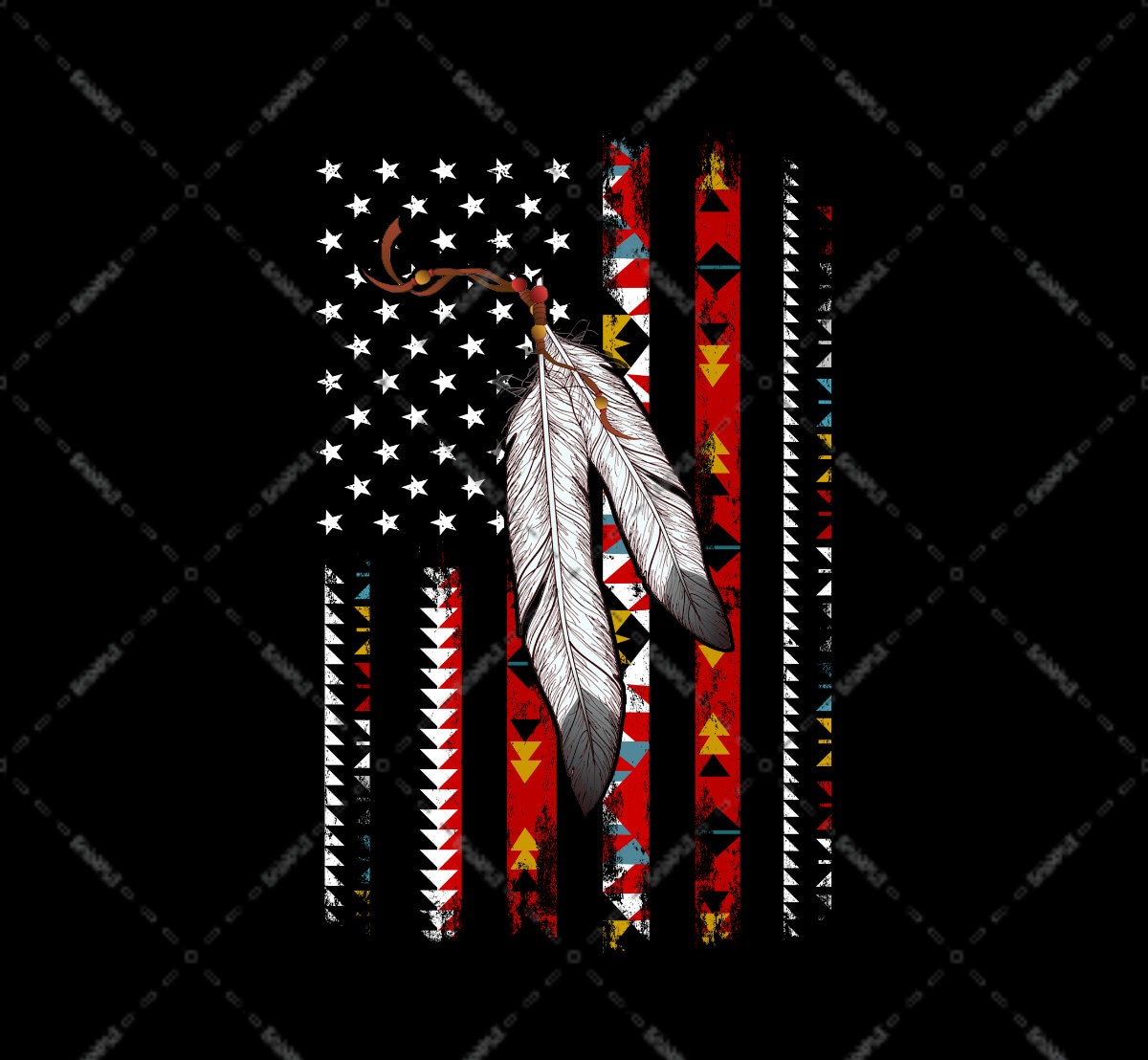 Native American Flag, I'm Proud of Native American, Sublimation Designs ...