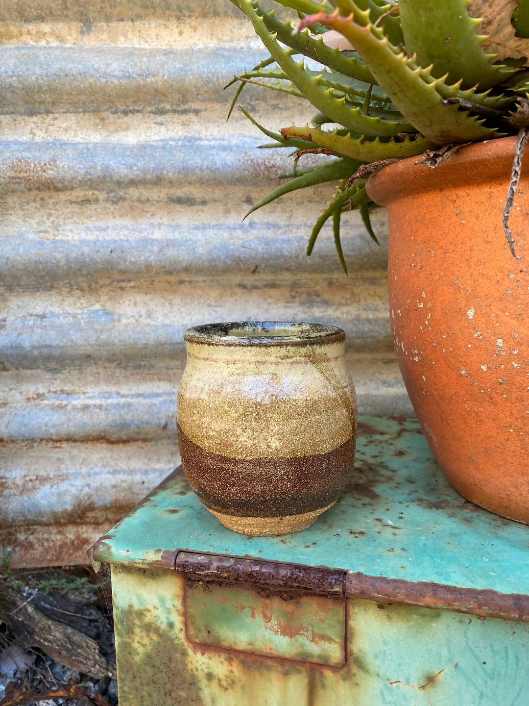 Earthy Mug Handmade Boho Ceramic Coffee Cup Large Cup Brown Glaze ...