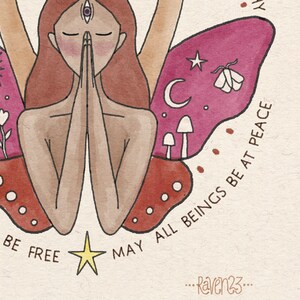 Yoga Illustration Mantra Quote Art Print Meta Prayer Poster Meta ...