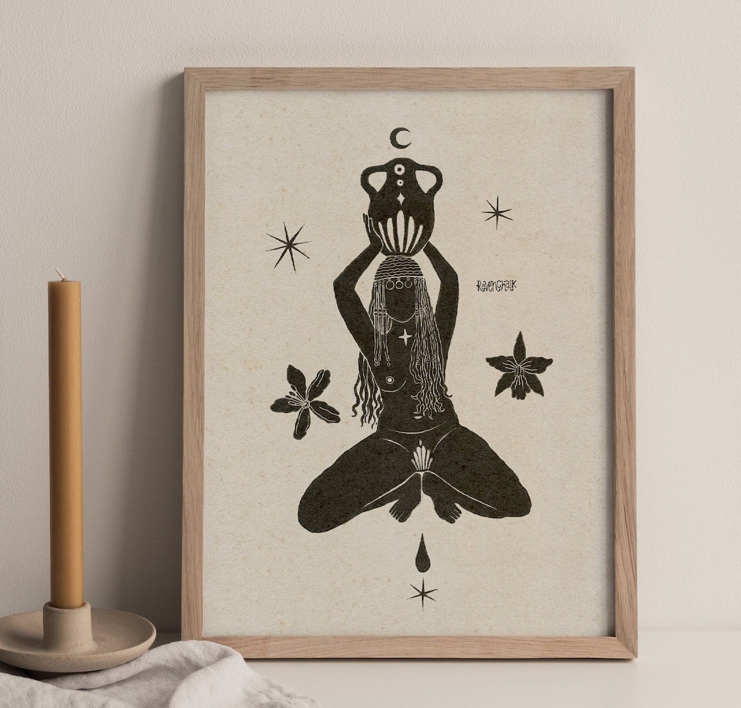 Divine Feminine Art Print Goddess Poster Healing Artwork Sacred ...