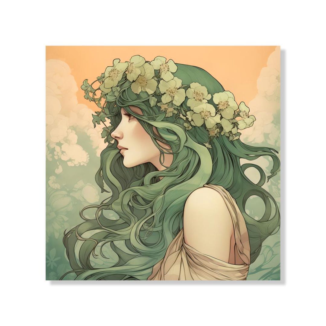 Greek Goddess Persephone Proserpine Art Nouveau Mythology Poster Gift ...