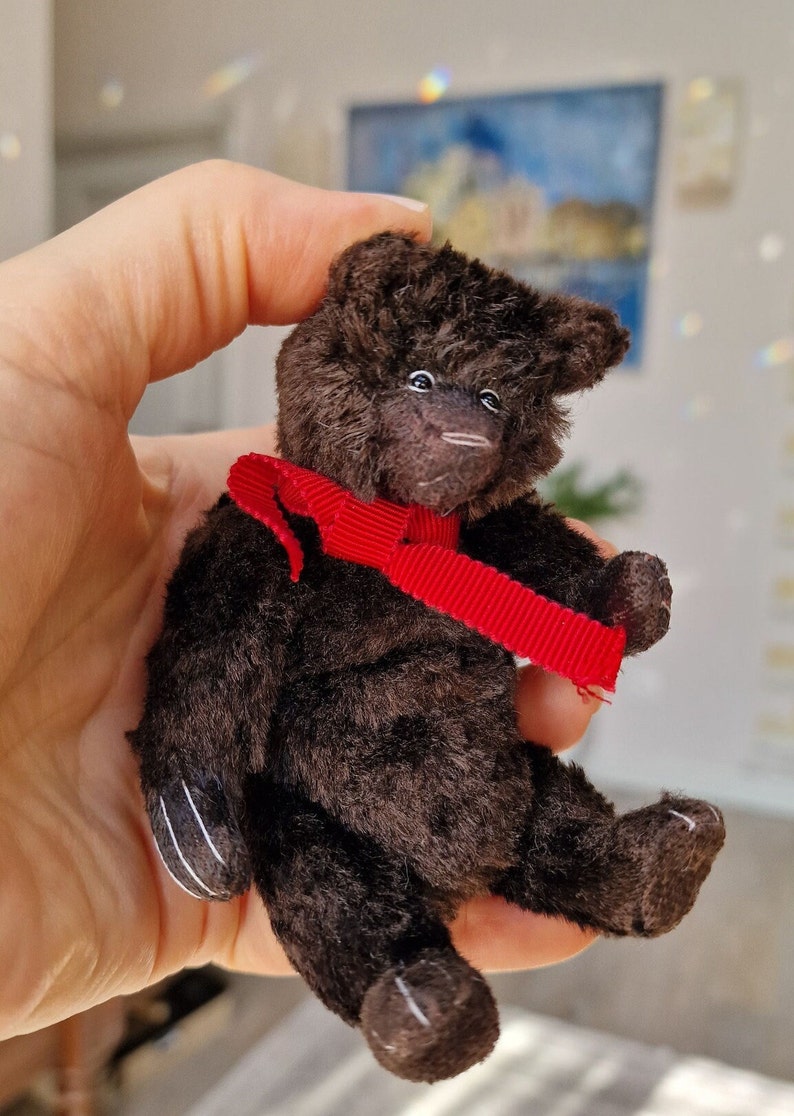 Handcrafted Artist Teddy Bear, OOAK Bear Brown Bear, Size 15cm 5.9 ...