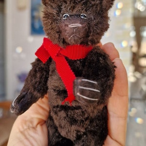 Handcrafted Artist Teddy Bear, OOAK Bear Brown Bear, Size 15cm 5.9 ...