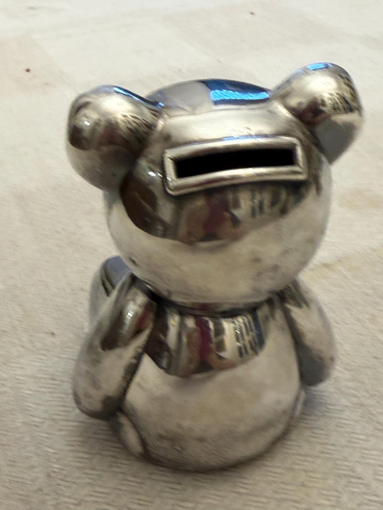 Vintage Teddy-bear Coin Box Silver Plated. Salvadanaio Ad Orsetto ...