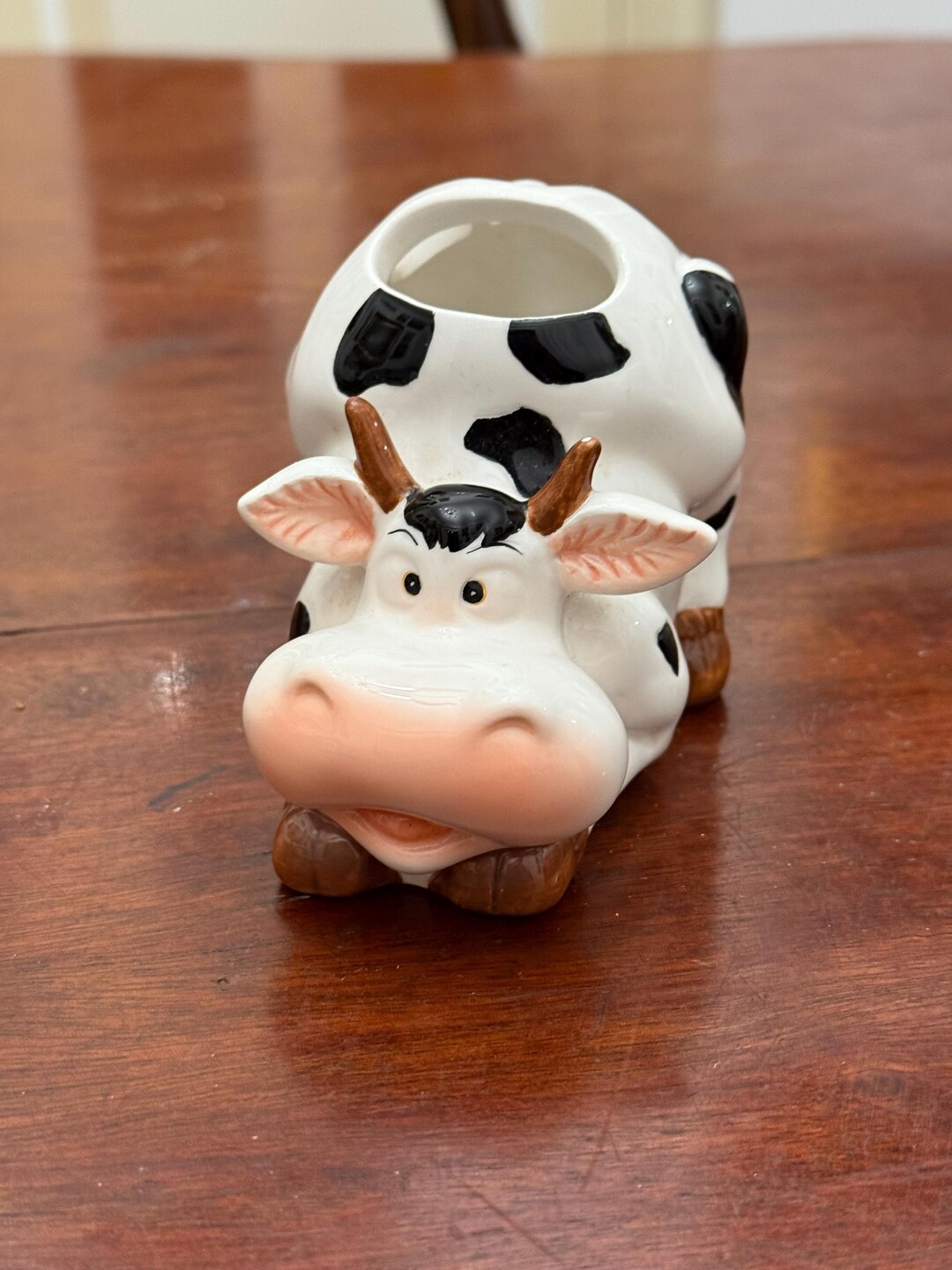 Vintage Cow Toothbrush Holder or Small Flower Vase - Etsy