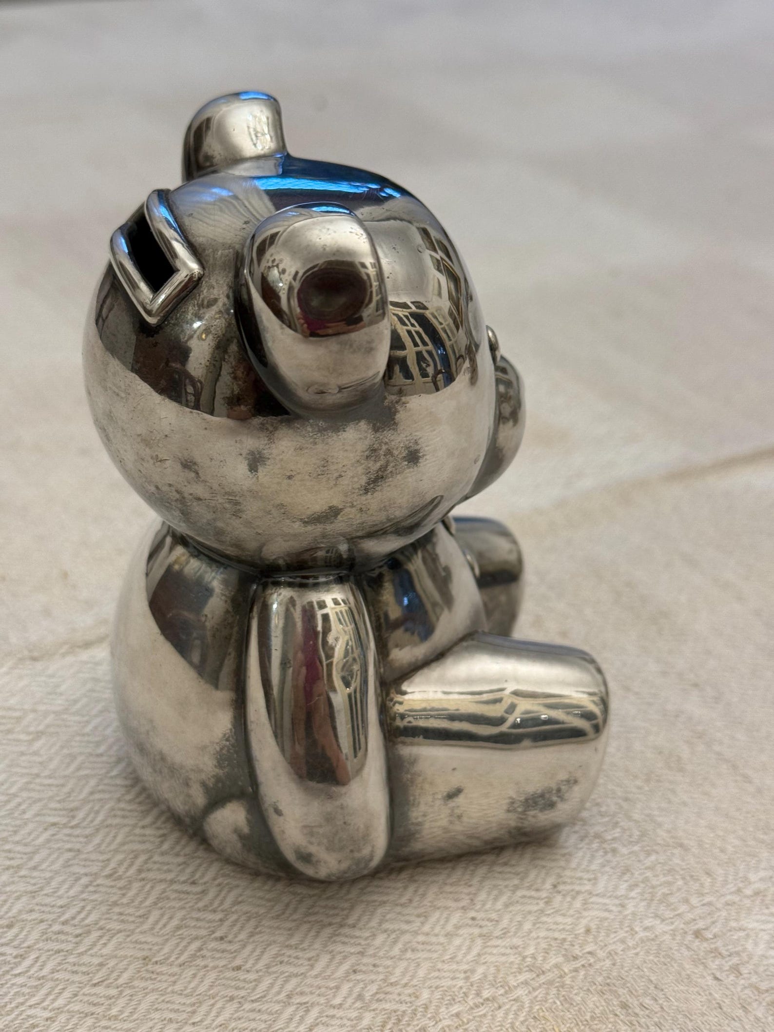 Vintage Teddy-bear Coin Box Silver Plated. Salvadanaio Ad Orsetto ...