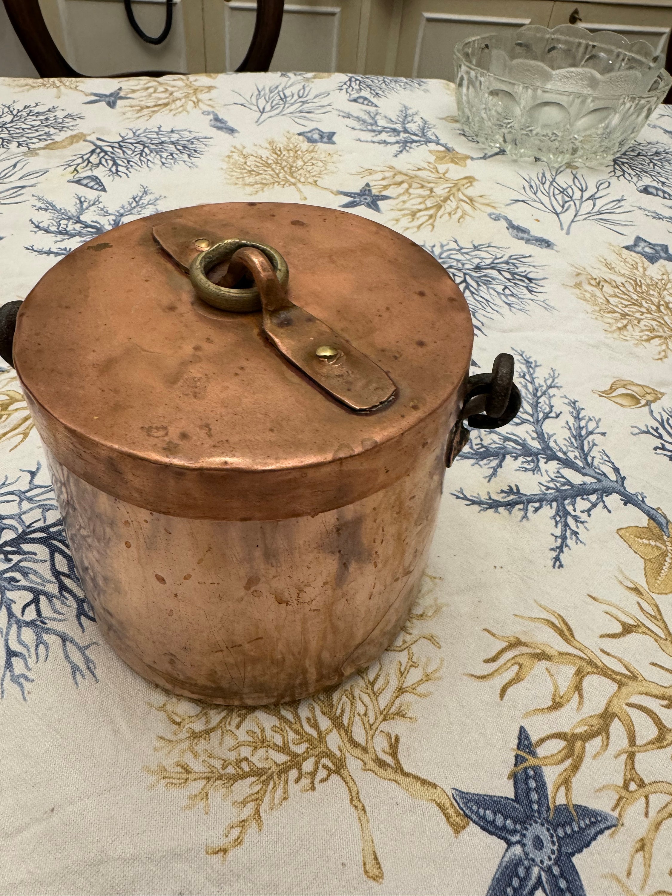 Antique Dovetail Copper Hanging Pot With Cover. Italian or French. - Etsy