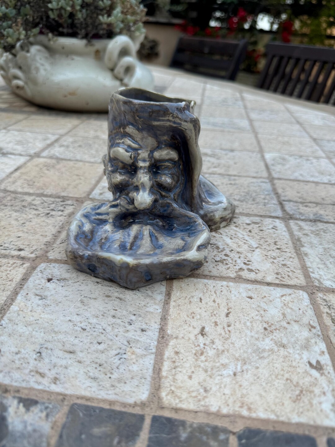 Stelio Mola Sardinian Pottery Vase: "ugly Face" Apotropaic Decor - Etsy