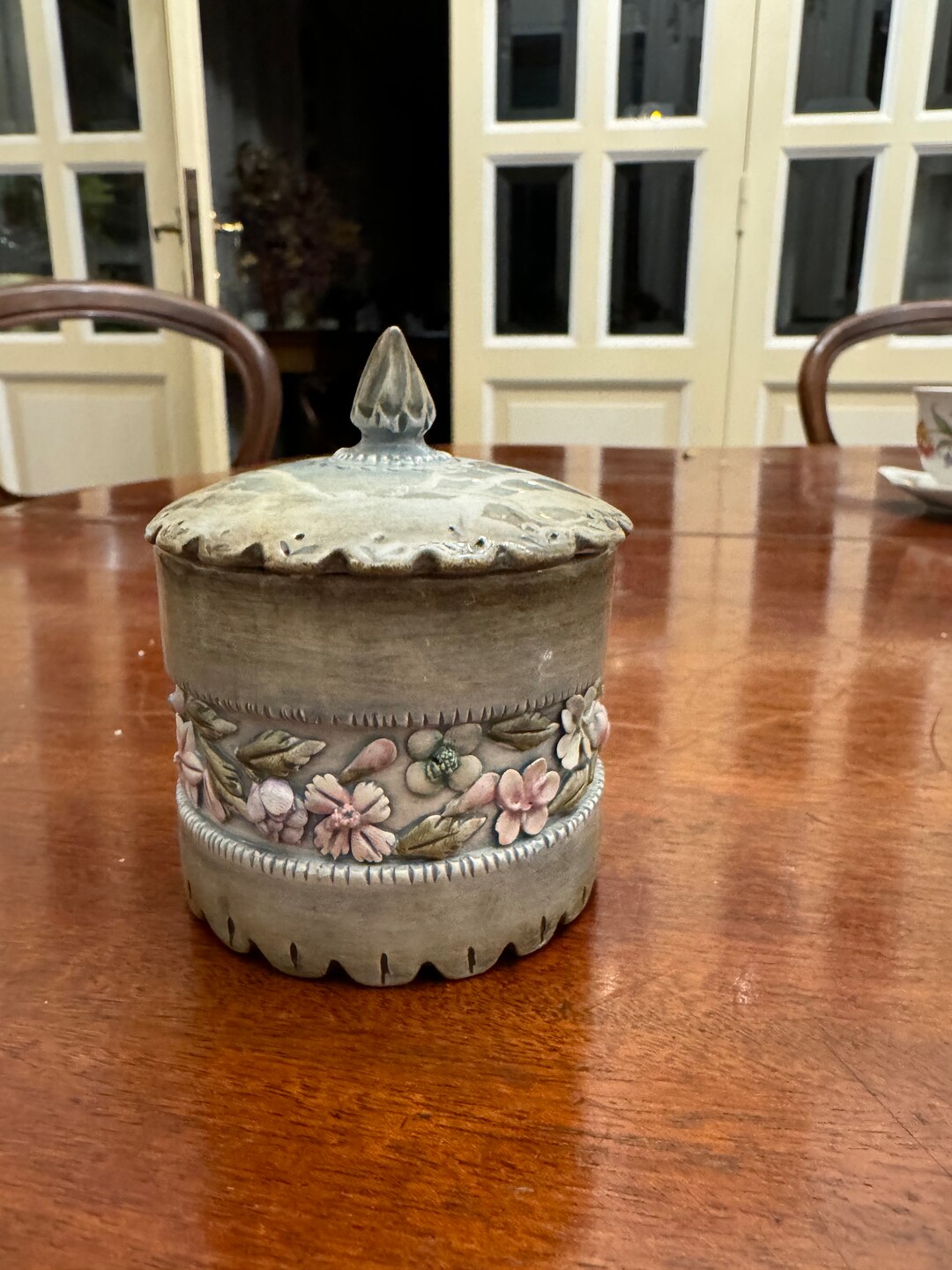 Vintage Capodimonte Trinket Box. Original Design With Grey/green ...