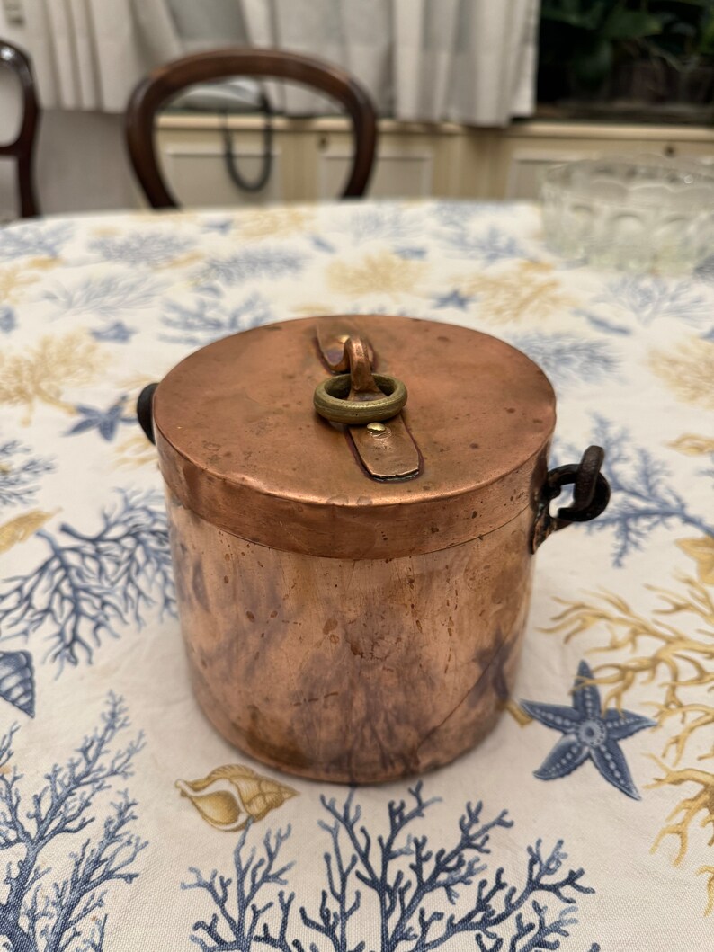 Antique Dovetail Copper Hanging Pot With Cover. Italian or French. - Etsy