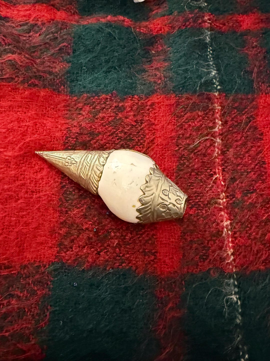 Vintage Tibetan Shanka Amulet: Conch Shell With Indian Silver - Etsy