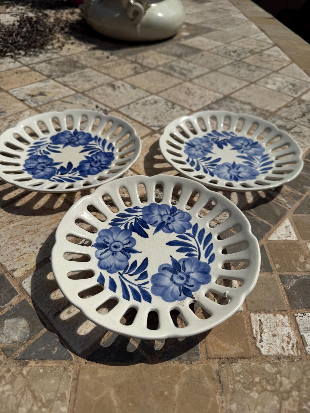 Vintage Kolo Dessert Plates (set of 3): Polish Reticulated Pottery - Etsy