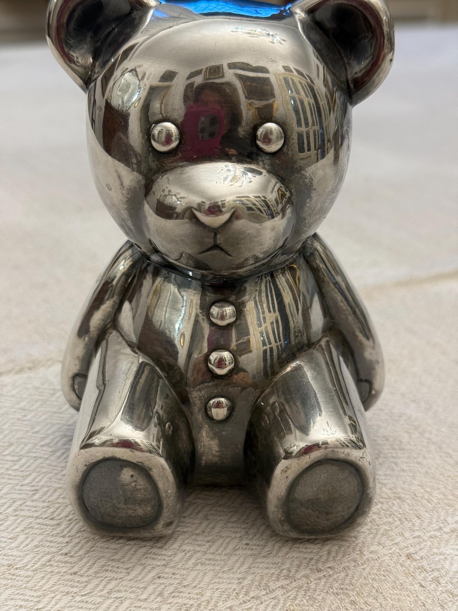 Vintage Teddy-bear Coin Box Silver Plated. Salvadanaio Ad Orsetto ...
